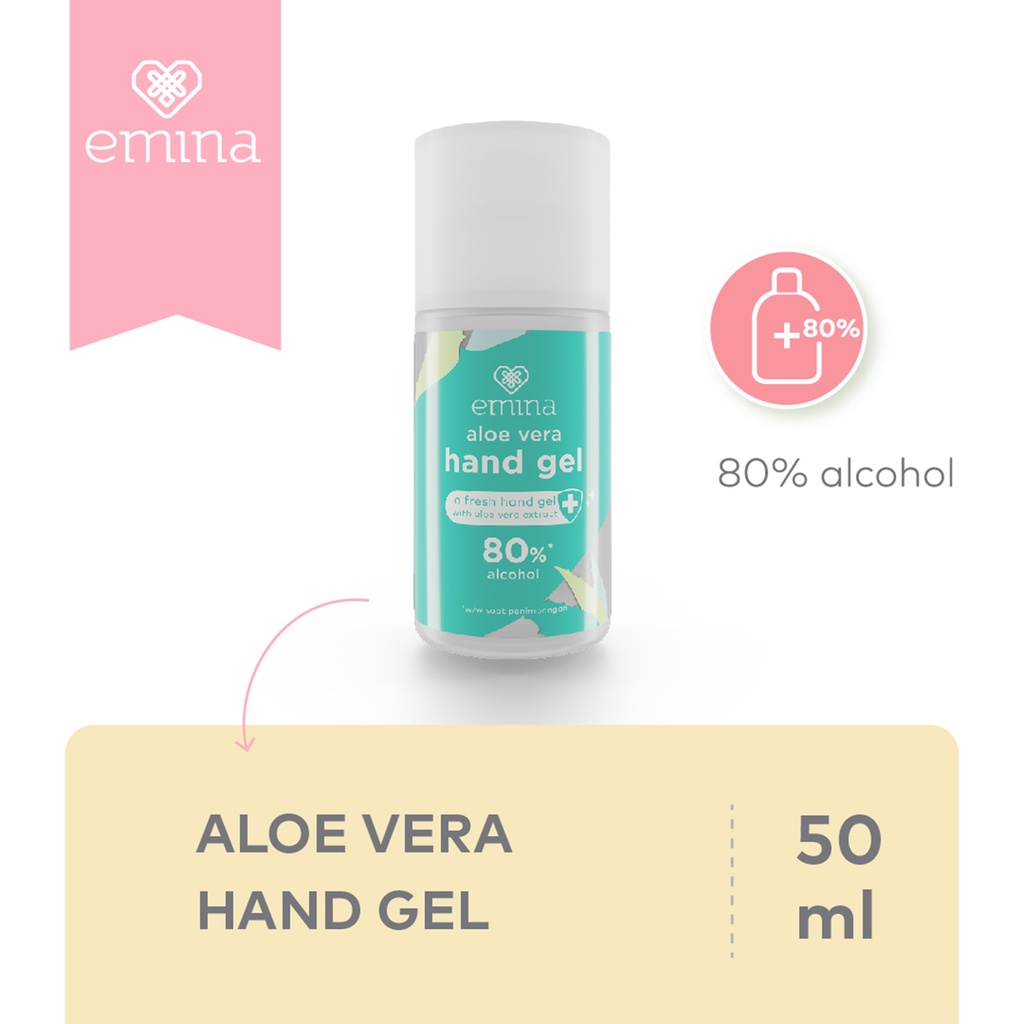 Jual EMINA Aloe Vera Hand Gel 50ml | Hand Spray 80ml | Shopee Indonesia