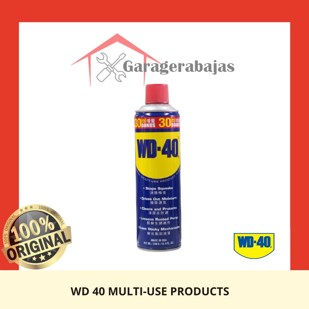Jual WD40 412ML - WD 40 412ML MULTI USE - PELUMAS ANTI KARAT | Shopee Indonesia