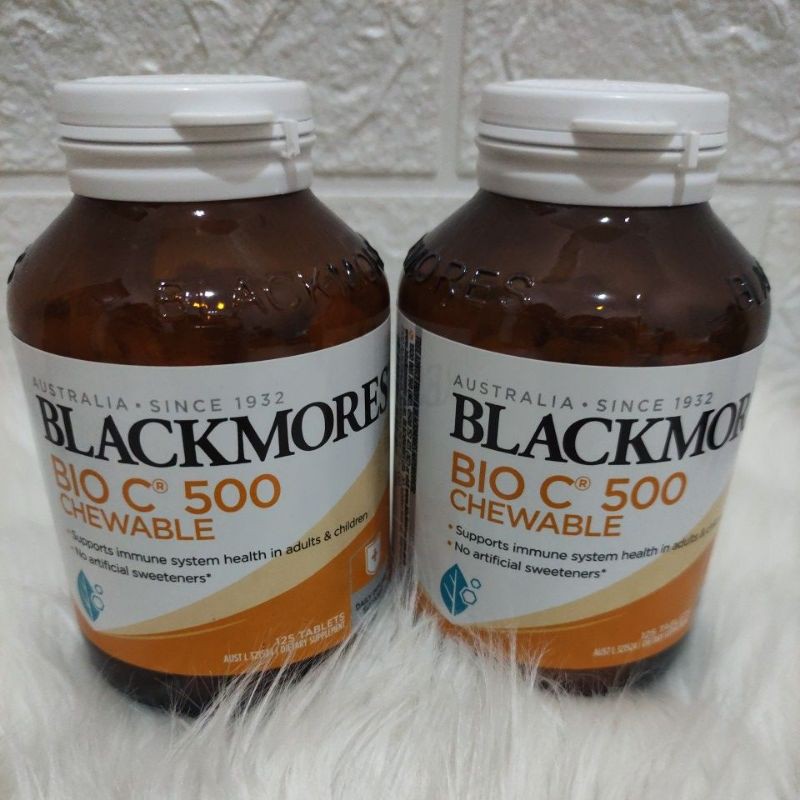 Jual Blackmores bio C 500 chewable 125 tablets | Shopee Indonesia