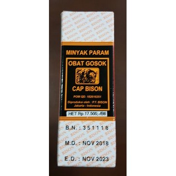 Jual Minyak Param Cap Bison 30 ml Obat Gosok Untuk Keseleo Pegal pegal ...