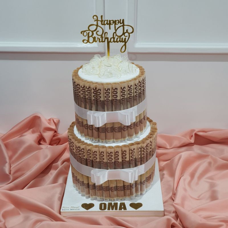 Jual Birthday Cake | Kue Ulang Tahun | Dummy Cake | Money Cake 2 Tier ...