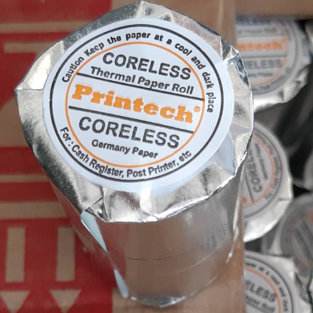 Jual Kertas thermal kasir Printech /Depaper 57x30 (coreless) | Shopee ...