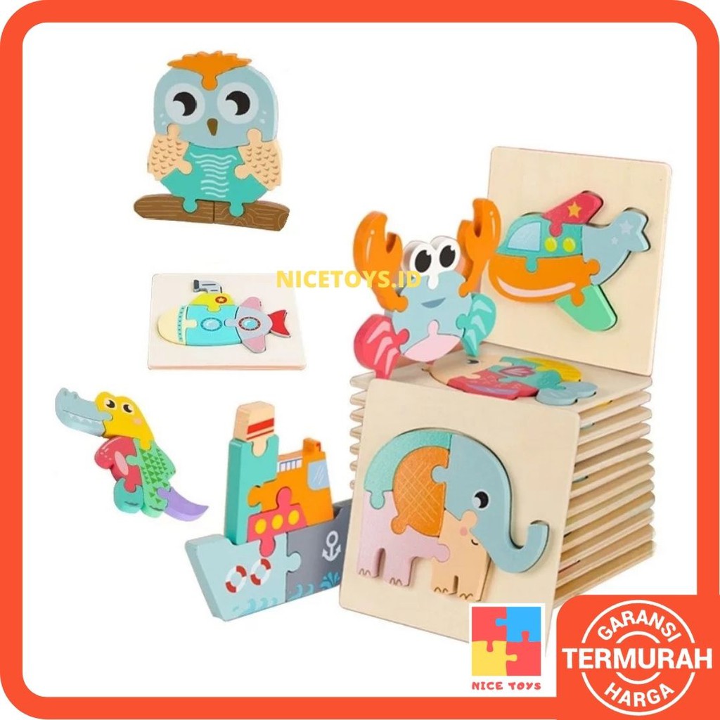 Jual Puzzle Mini Pastel Wooden Puzzle Kayu Puzzle Anak Mainan Kayu ...