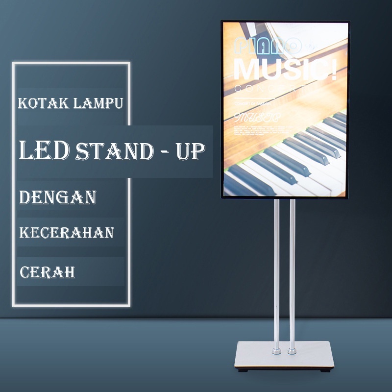 Jual A2 dan A1 Standing Frame LED Stainless Steel Advertisement Papan ...