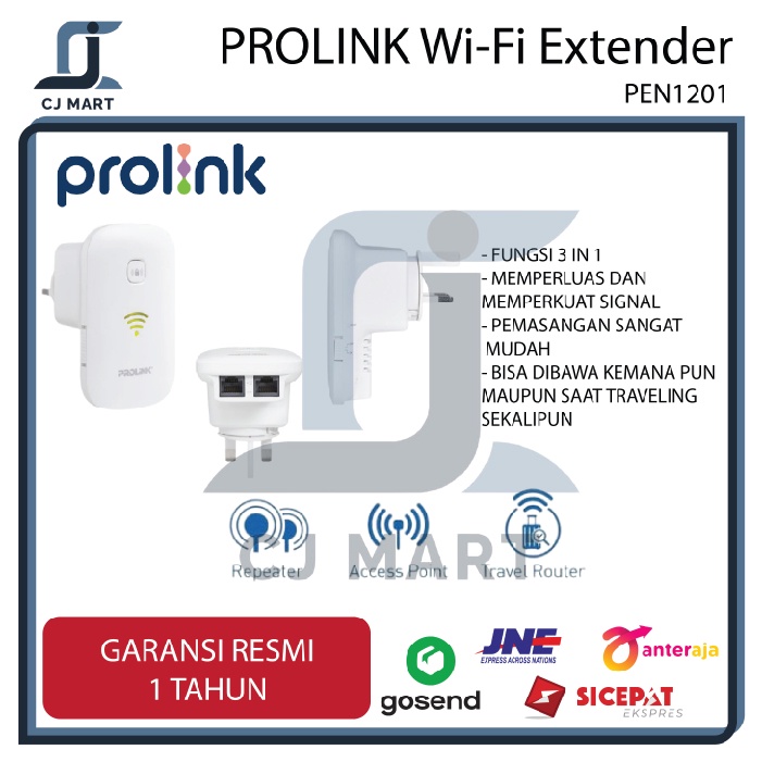 Jual PROLINK WiFi Repeater AP Router 3 in 1 Penguat Sinyal Extender ...