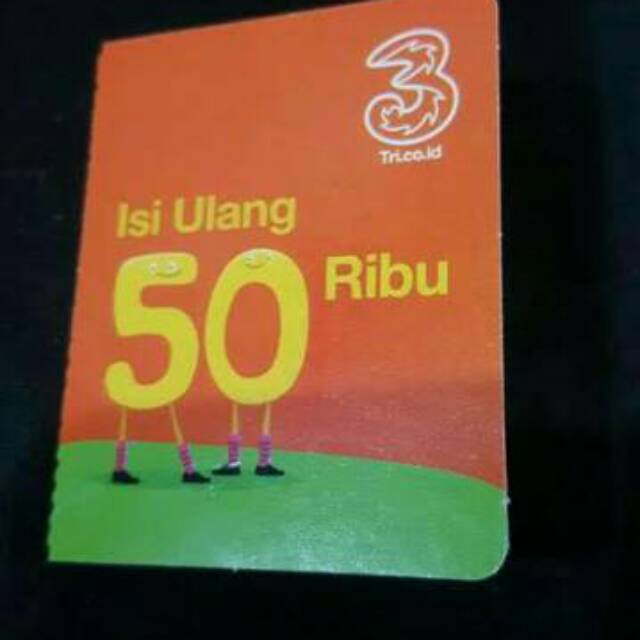 Jual tri 50 ribu pulsa 50rb three tri 50 rb 50k | Shopee Indonesia