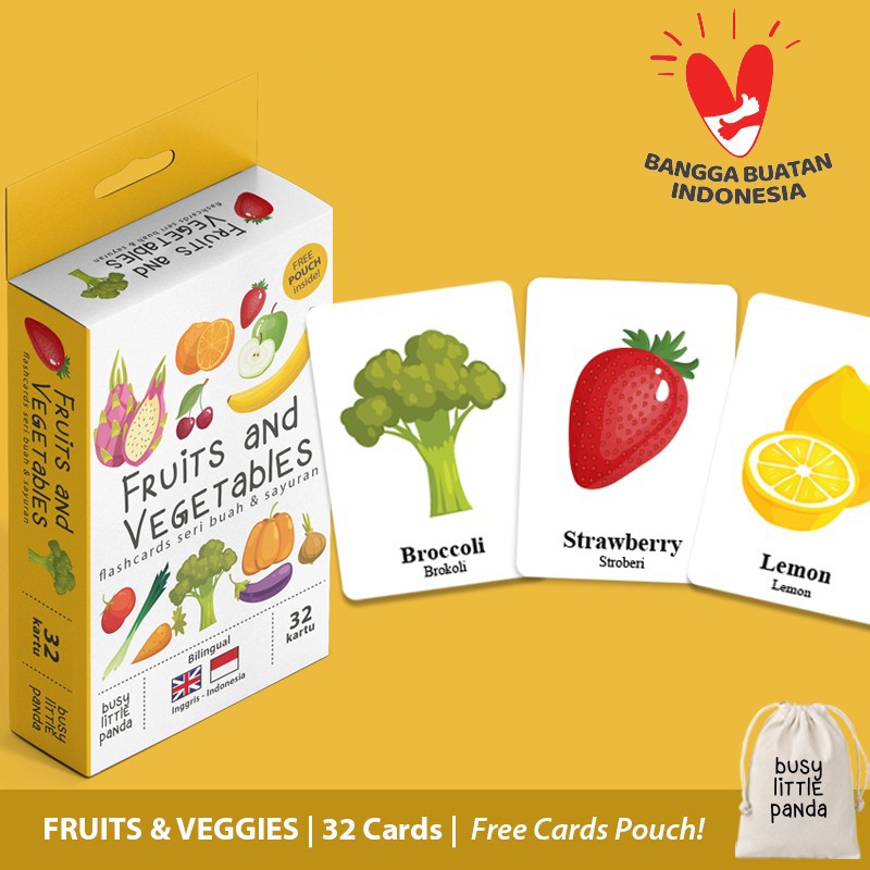 Jual Kartu Edukasi Flashcard Flash Card Anak Bayi Toddler Seri Buah ...