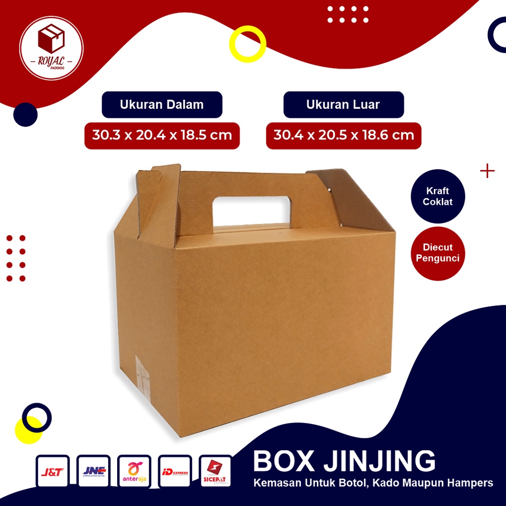 Jual Box ( 31 x 20 x 19 cm ) Jinjing B FLUTE - Kardus/Packing/Polos/Box ...