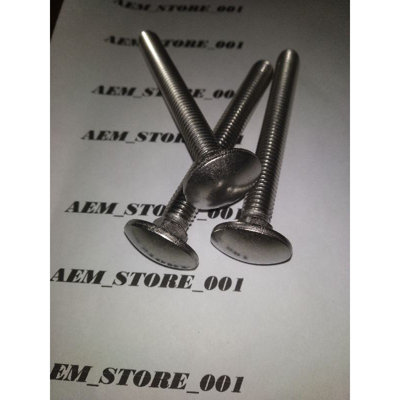 Jual baut CB M8 X 80 (8cm) stainless 304. cariage bolt | Shopee Indonesia