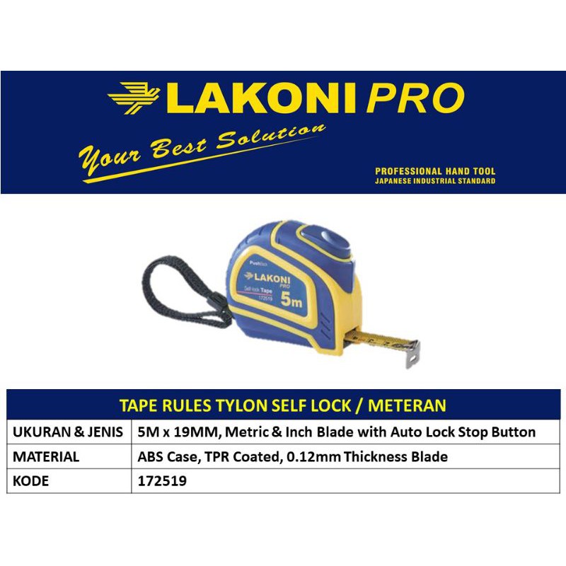 Jual LakoniPro / Jetjotools Meteran Tape Rules Tylon Self Lock LAKONI PRO | Shopee Indonesia