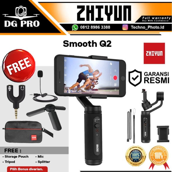 Jual KAMERATRIPOD- ZHIYUN SMOOTH Q2 - LEBIH BARU DARI SMOOTH 4,DJI OSMO MOBILE,VIMBLE 2 - A ...