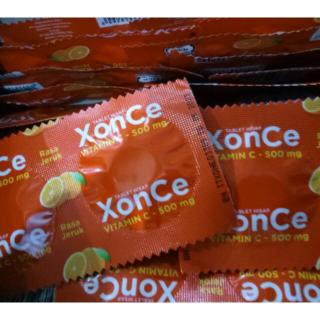Jual XonCe tablet hisap rasa jeruk (1strip isi 2tablet) | Shopee Indonesia