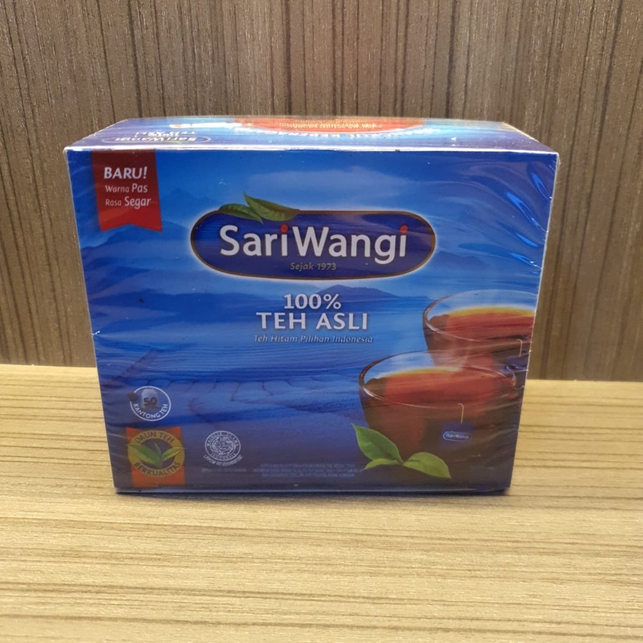 Jual Sari Wangi Sejak 1973 Teh Celup 100% Teh Asli 50 Kantong Teh Halal ...