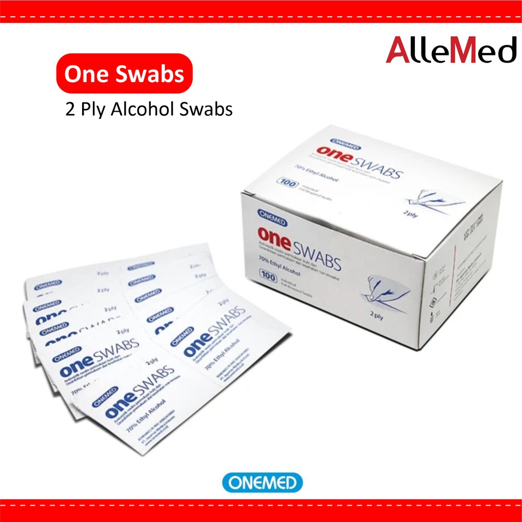 Jual Onemed One Swab Alkohol Swab Box Isi 100 pcs | Shopee Indonesia