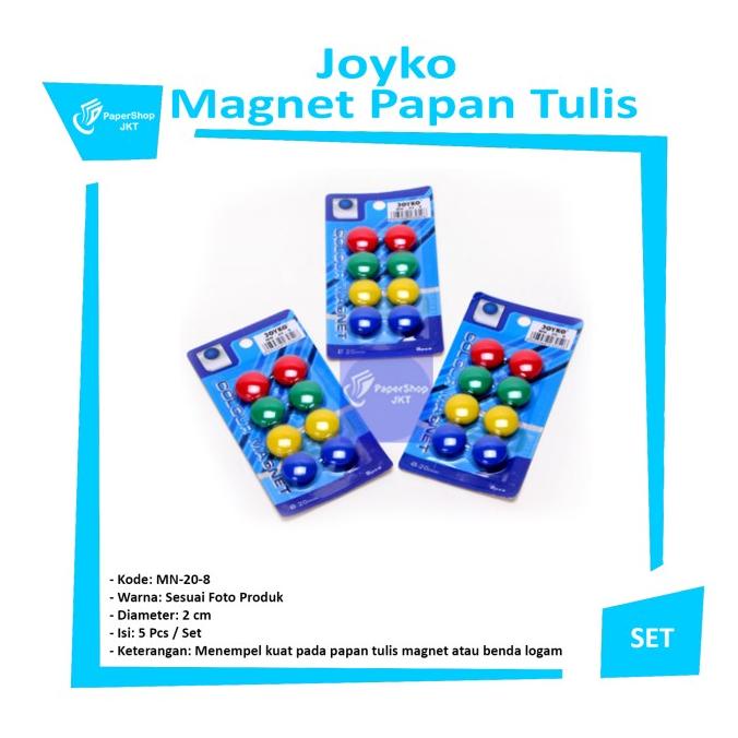 Jual Magnet Papan Tulis Whiteboard Kulkas Joyko MN-20-8 Bulat 2 cm ...