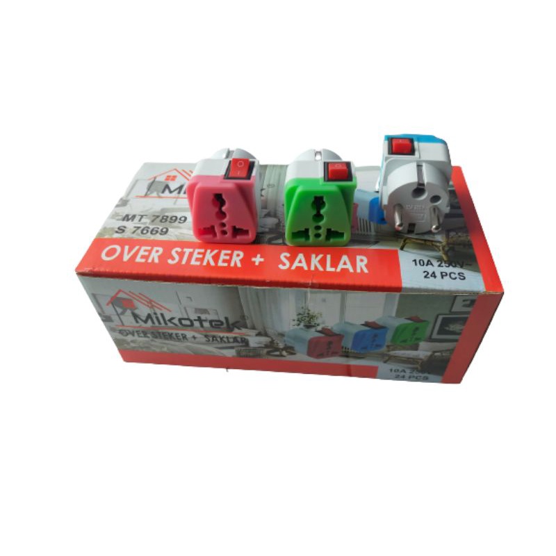 Jual Over Steker + Saklar Mikotek / Over Steker 3 Kaki | Shopee Indonesia