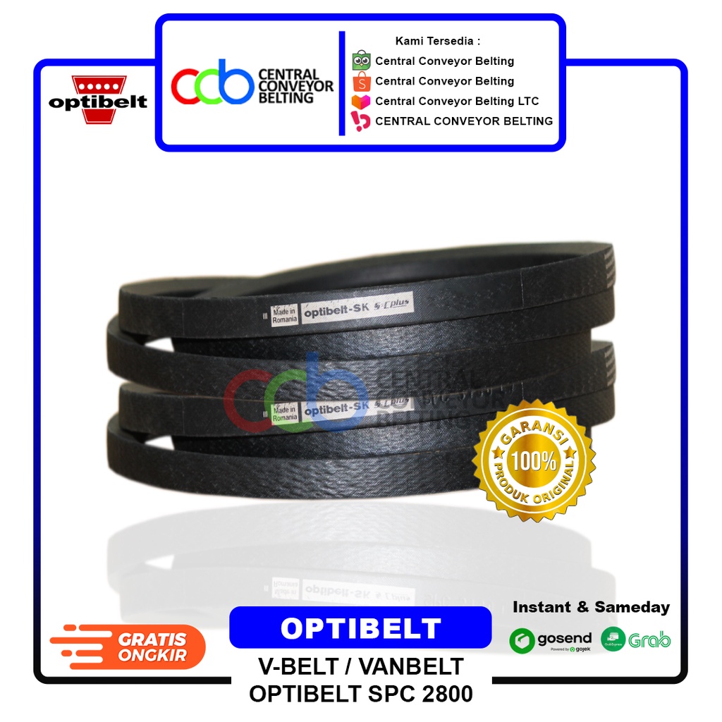 Jual V-BELT / VAN BELT CONVEYOR BELT SPC 2800 | Shopee Indonesia