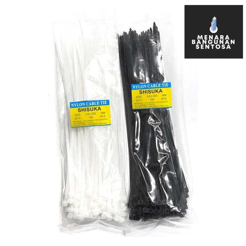 Jual Kabel Ties 3.6 x 250 mm (25cm) / Kabel Tis Tali Sabuk Pengikat (Isi 100) | Shopee Indonesia