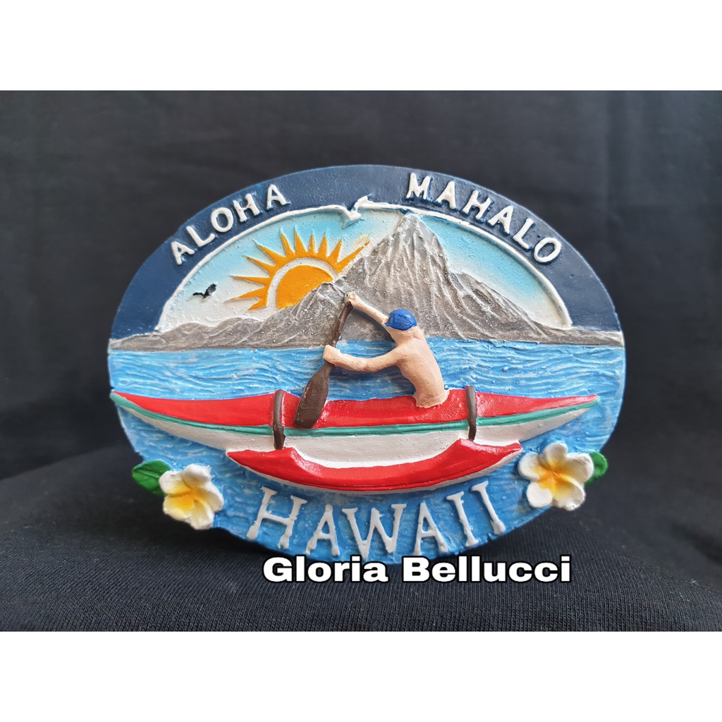 Jual souvenir hawaii aloha magnet kulkas mancanegara hawai mahola ...