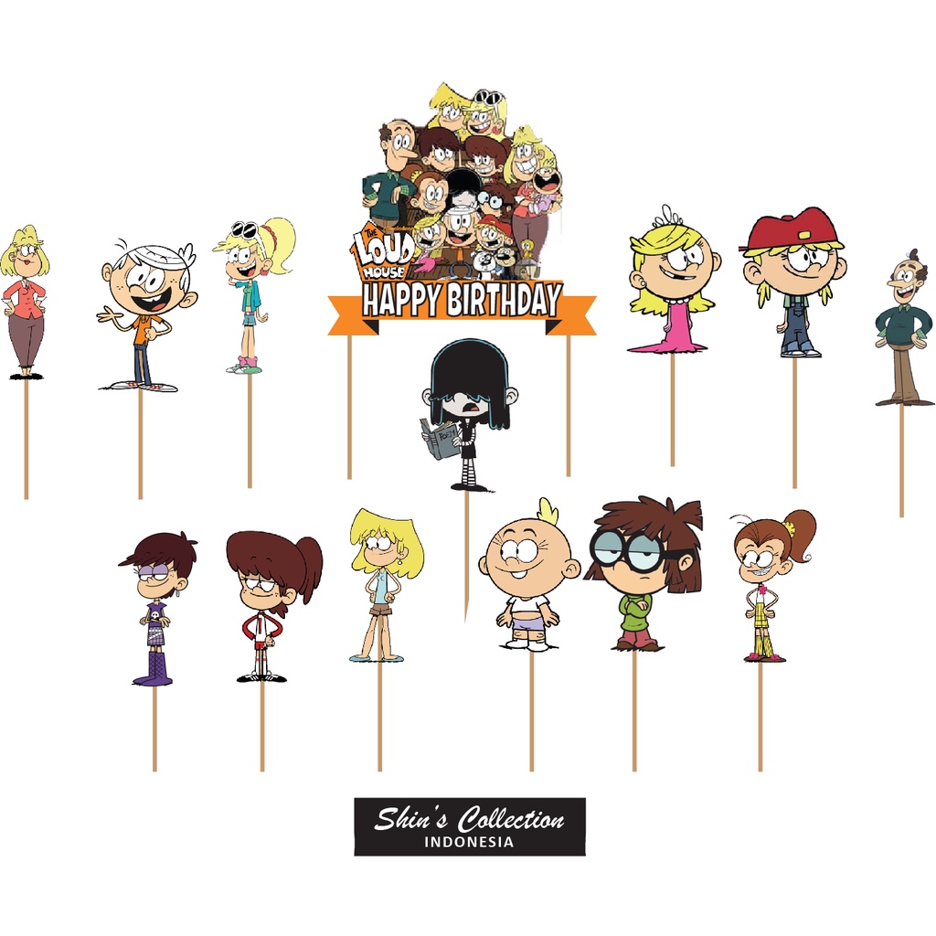 Jual Cake topper The Loud House set isi 14 pc | Shopee Indonesia