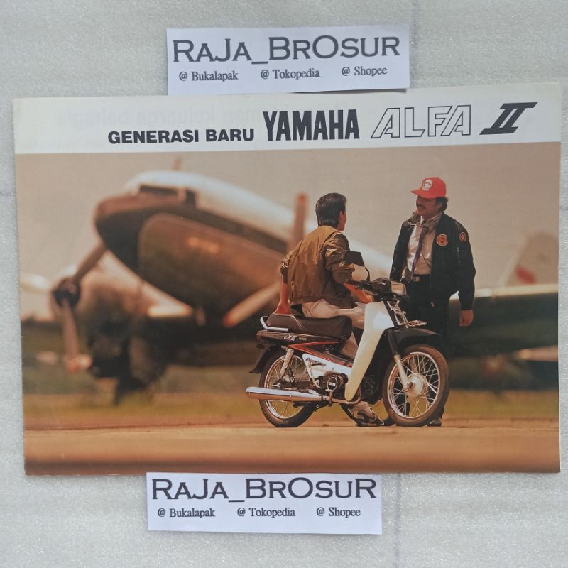 Jual Poster brosur katalog leaflet jadul lawas Yamaha Alfa II/Alfa 2 Black Engine 1989 | Shopee ...