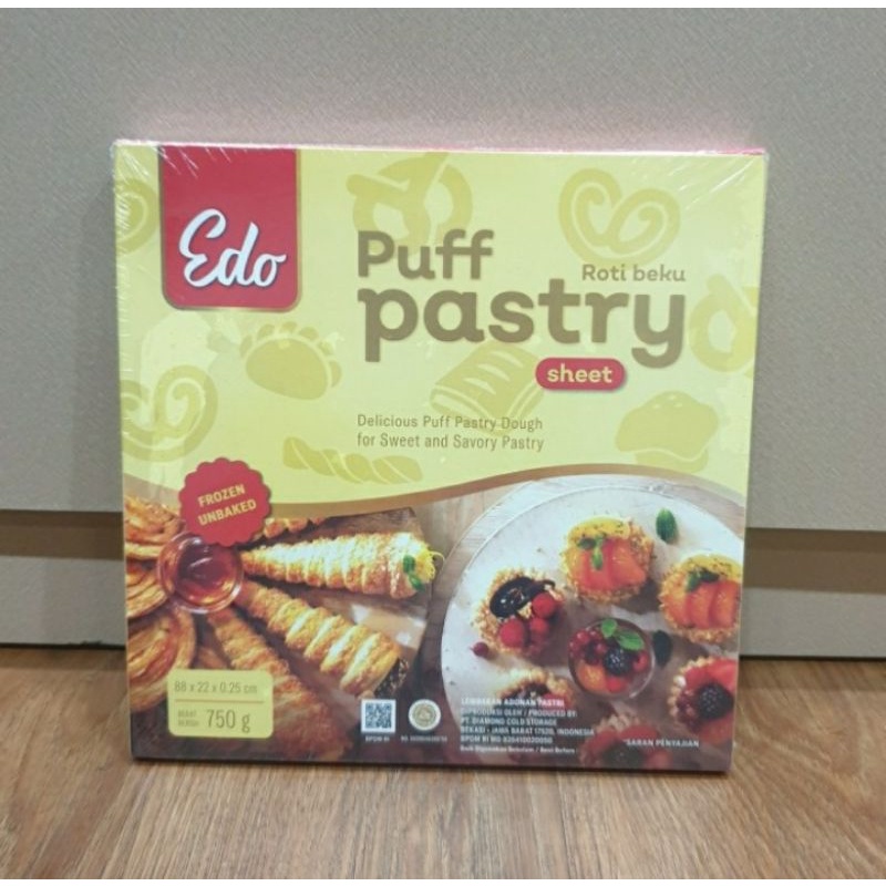 Jual Edo Puff Pastry Sheet Roti Beku Lembaran Adonan Pastri Siap Pakai ...