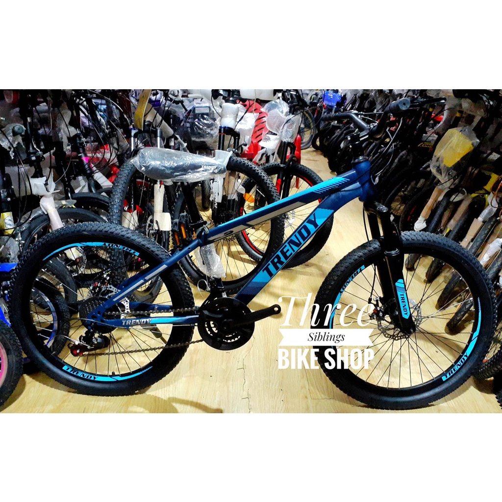 Jual SEPEDA GUNUNG MTB TRENDY by PACIFIC 21 SPEED REM CAKRAM 24 INCH - BIRU | Shopee Indonesia