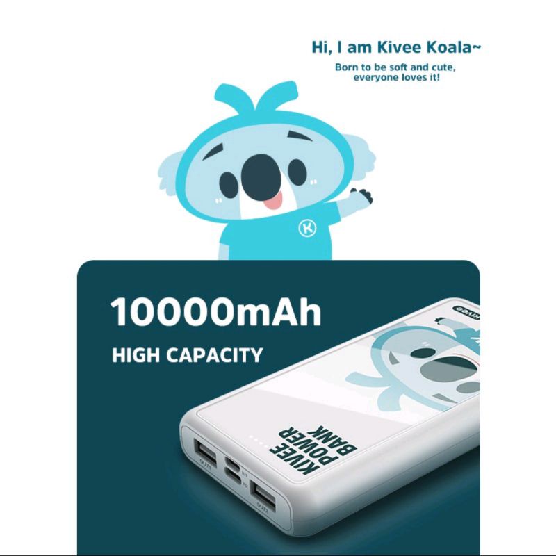 Jual KIVEE Power bank original mini 10000mAh powerbank fast charging ...
