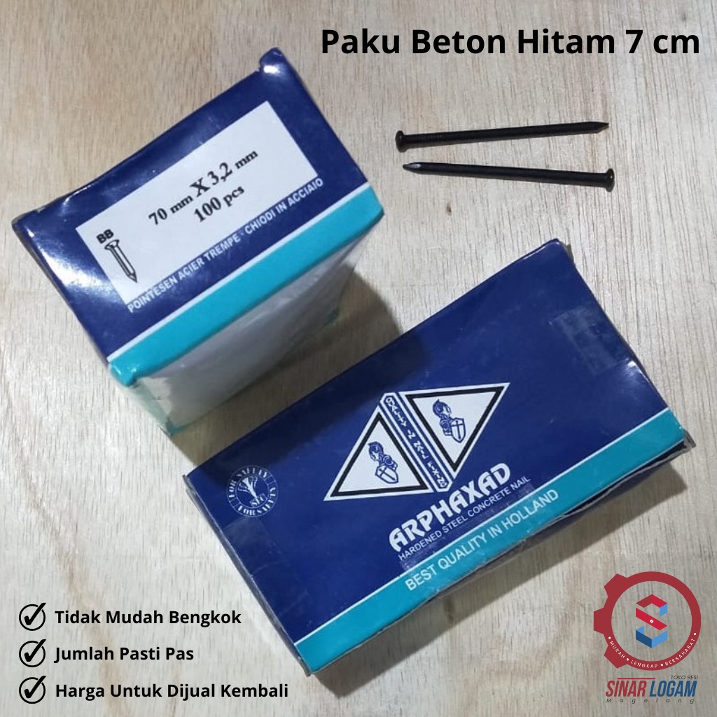 Jual PAKU BETON 7 CM PAKU TEMBOK 7 CM PAKU BETON HITAM 7 CM 1 DUS 100 PCS | Shopee Indonesia