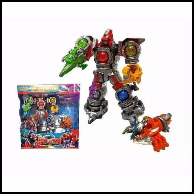 Jual mainan kyuranger robot kyu ranger transform voyager lion kyurenoh ...