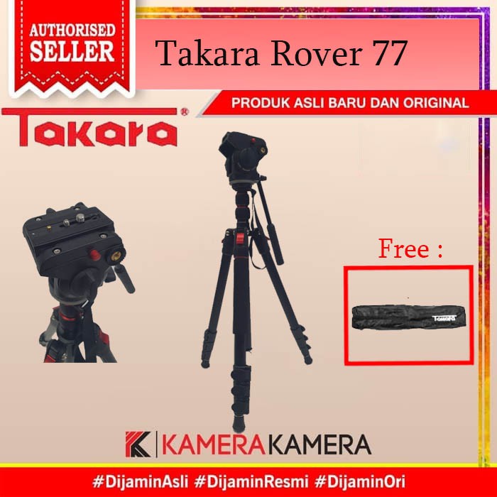 Jual Takara Rover 77 Tripod Monopod With Bag For DSLR-Mirrorless-HP ...