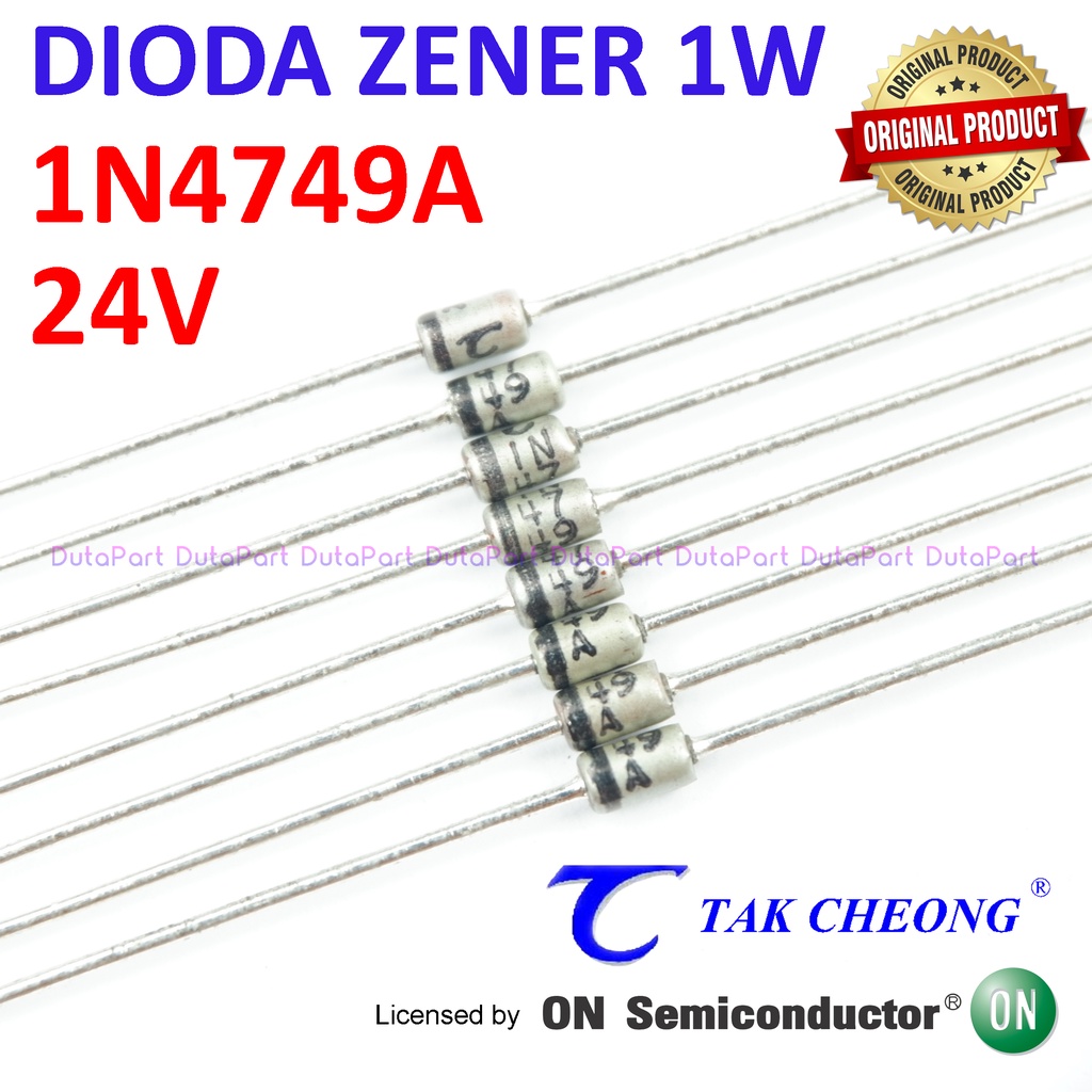 Jual Dioda Zener 1N4749A 24V 1W ORIGINAL TC Licensed by ON SEMI 1N4749 ...