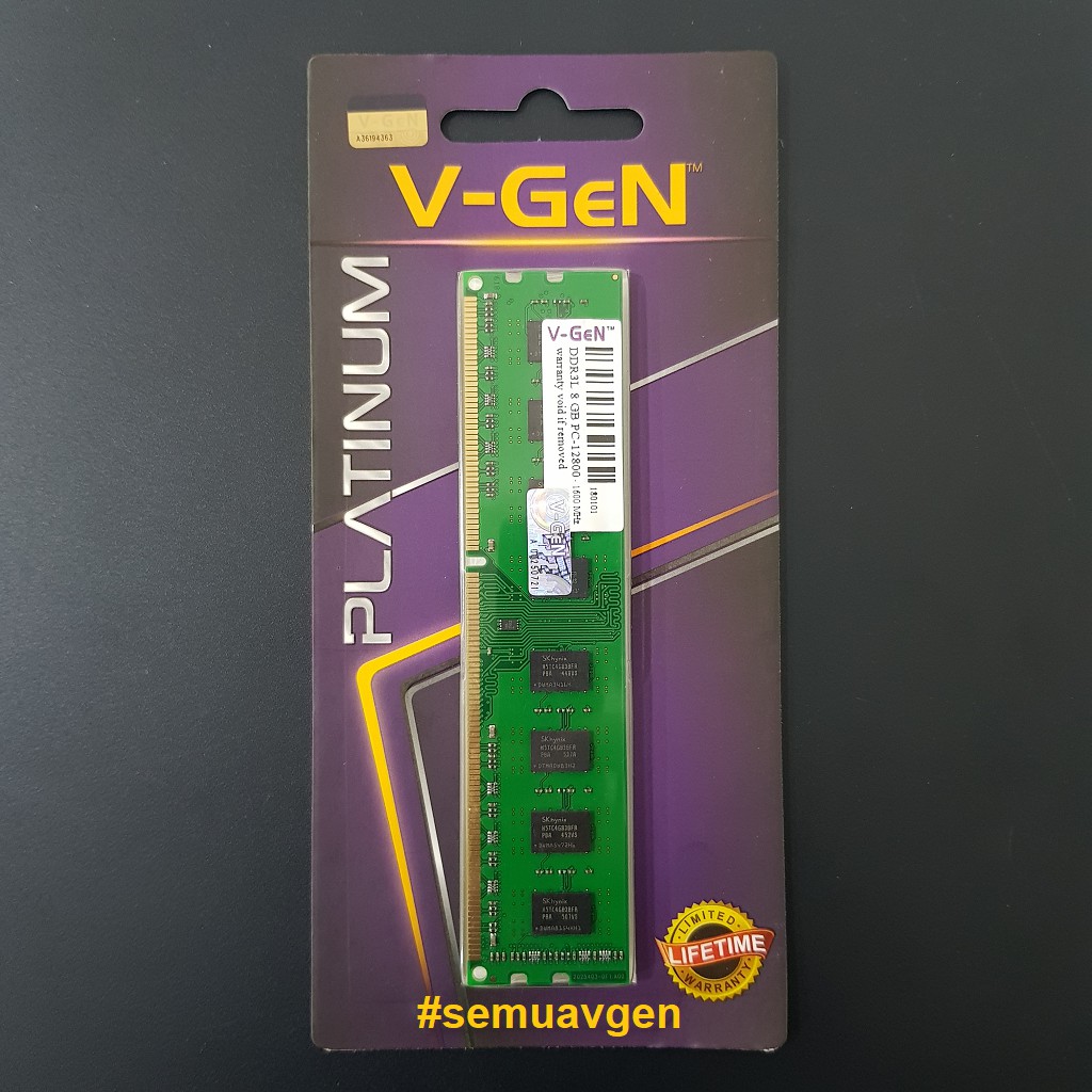 Jual DDR3 8GB PC-12800/1600Mhz RAM PC/Komputer V-GeN Longdimm DDR3L 8 ...