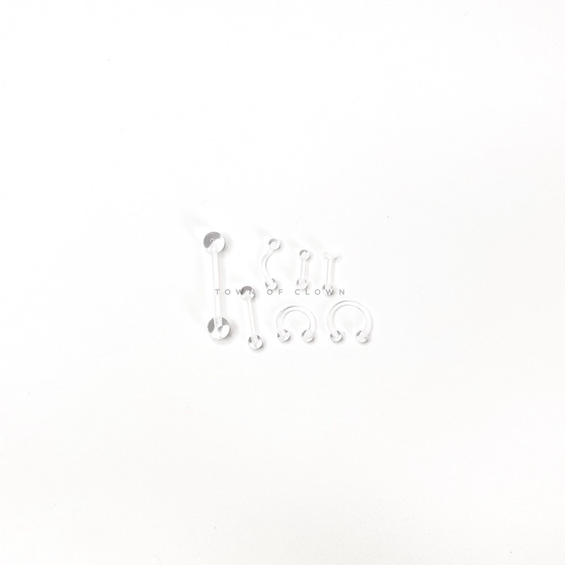 Jual Transparent Retainer | anting helix/labret/septum/eyebrow/belly ...