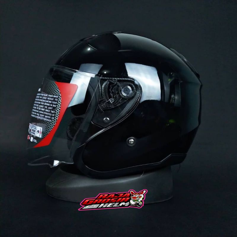Jual HELM KYT KYOTO BLACK GLOSS ORIGINAL HELM KYT KYOTO HITAM GLOSS ...