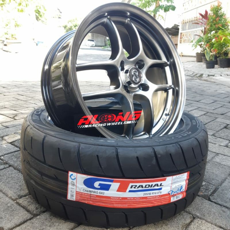 Jual VELG Repl. ENKEI SC14 ENKEI TUNING R16 Hyper Black | Shopee Indonesia