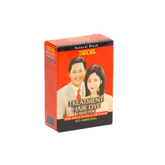 Jual Tancho Treatment Hair Dye semir rambut natural black 2 x 20 ml ...
