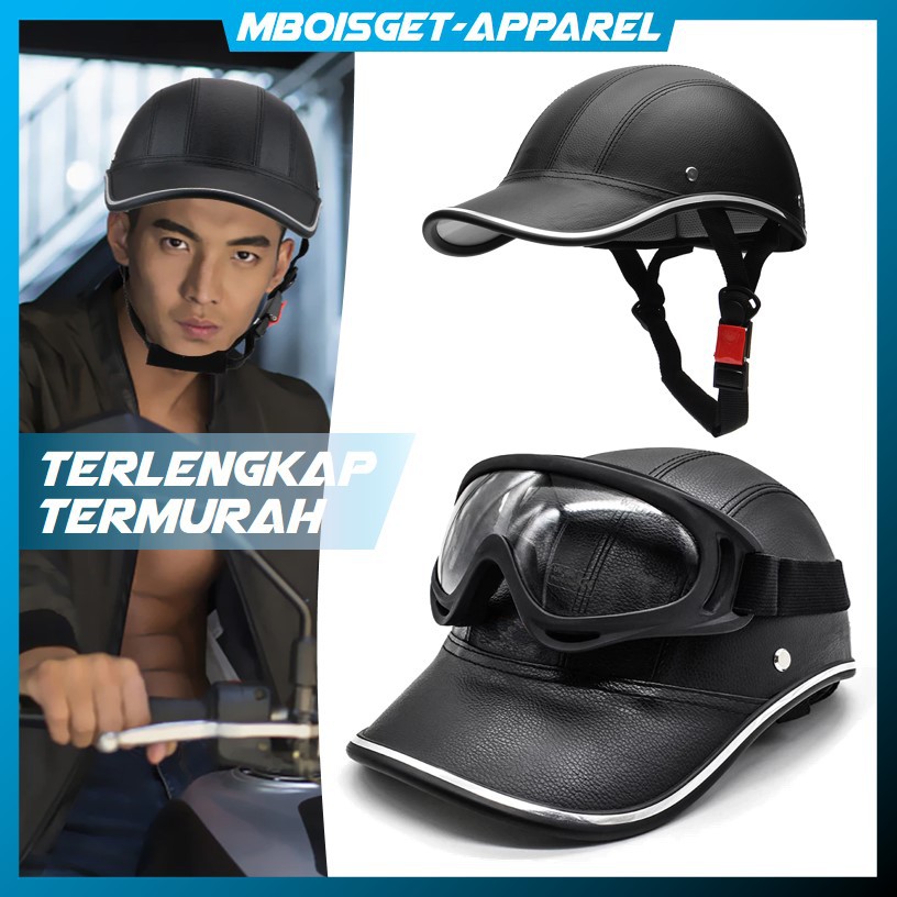 Jual MBOISGET - HELM SKUTER Catok Sepeda Listrik Model TOPI Baseball Cap ELEKTRIK SCOOTER HELMET ...
