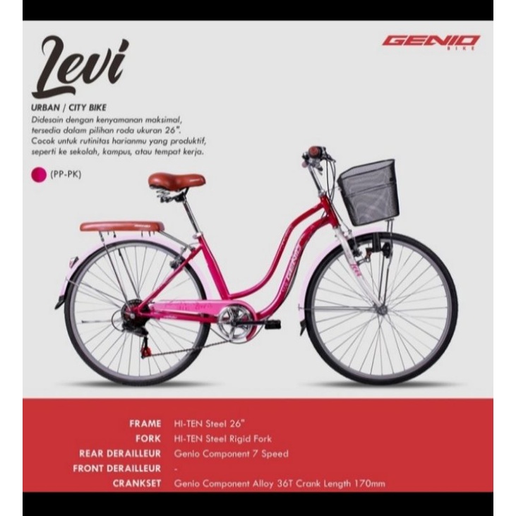 Jual Sepeda CTB 26 Inc City Bike Genio Levi | Shopee Indonesia