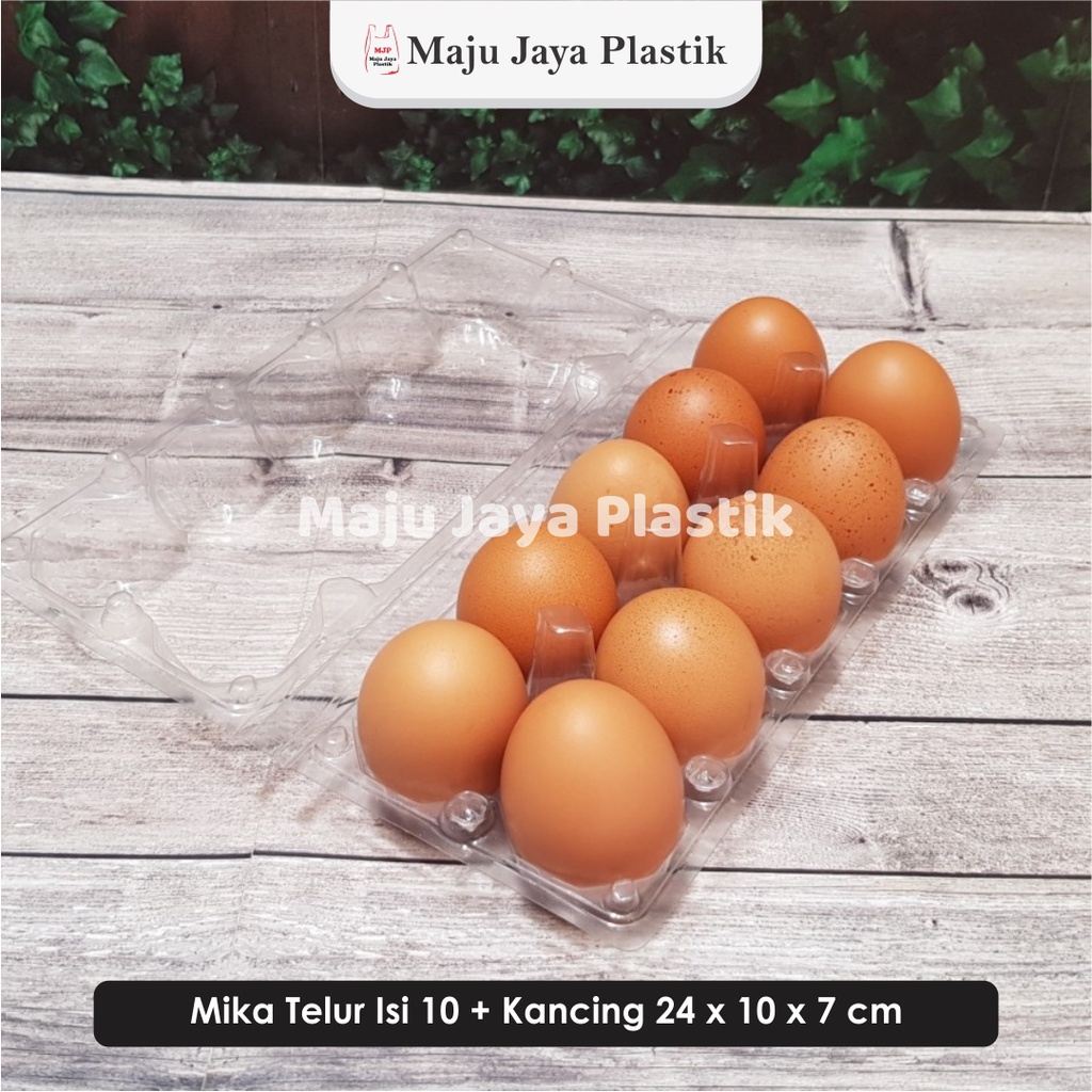 Jual Tray Mika Telur Isi 10 • Tutup Pengunci • Tebal & Bening – Wadah ...