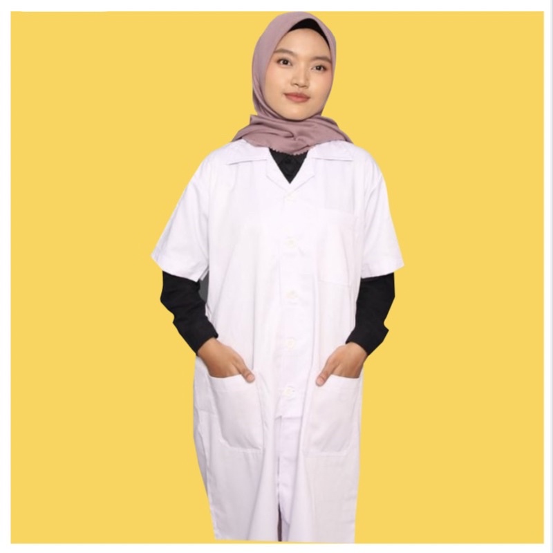 Jual ( COD ) JAS LABORATORIUM / BAJU LAB. BISA BORDIR ATAU SABLON ...