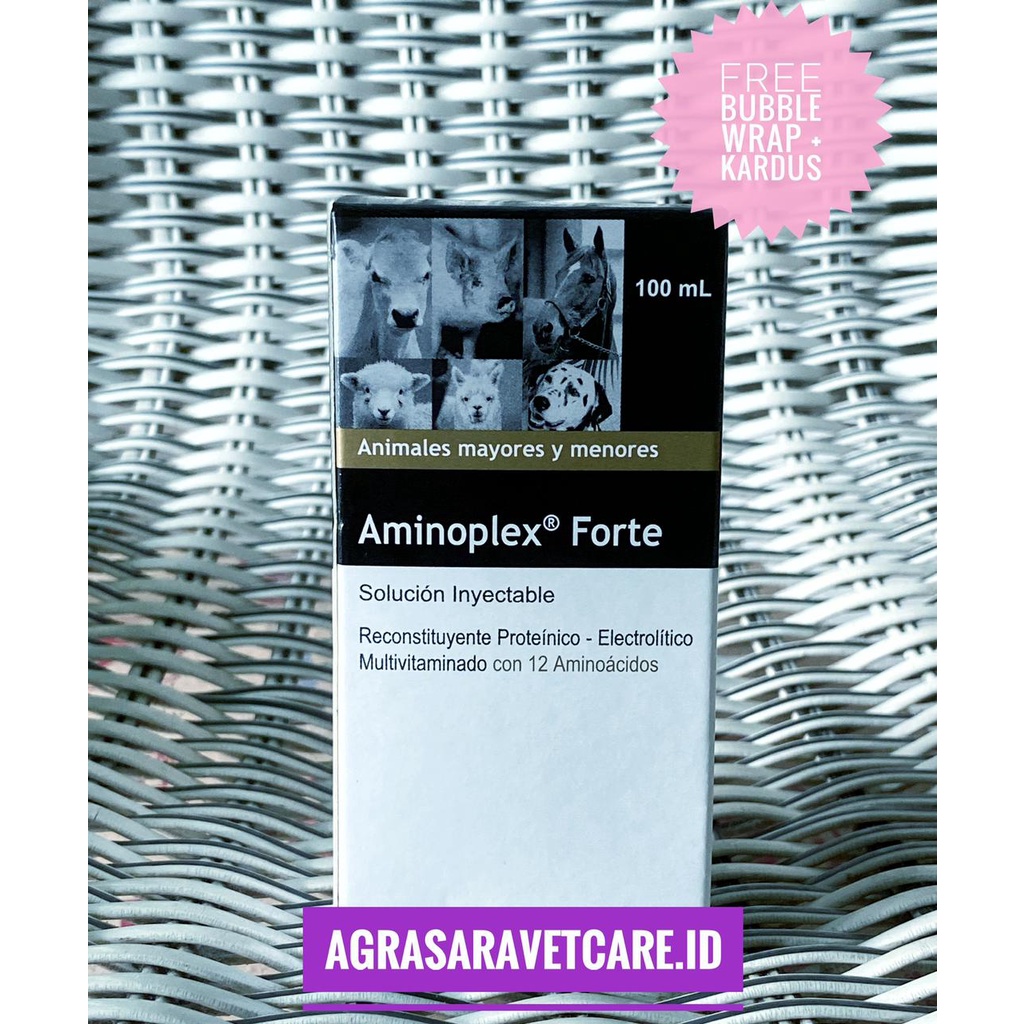 Jual AMINOPLEX FORTE 100 ml - Multivitamin Asam Amino lengkap untuk Hewan ternak seperti viamin ...