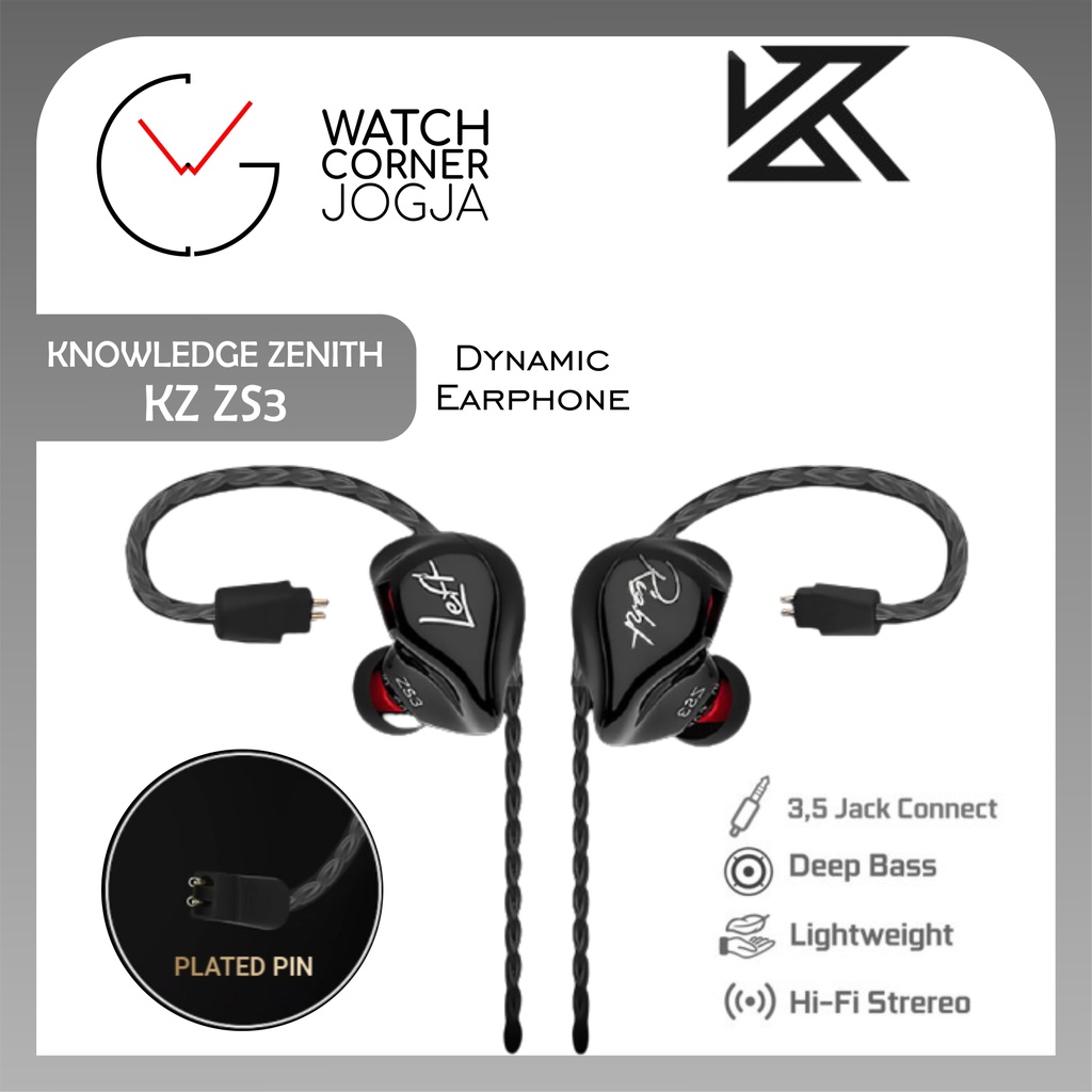 Jual Knowledge Zenith KZ ZS3 with MIC In Ear Running Sport Earphone KZ ...