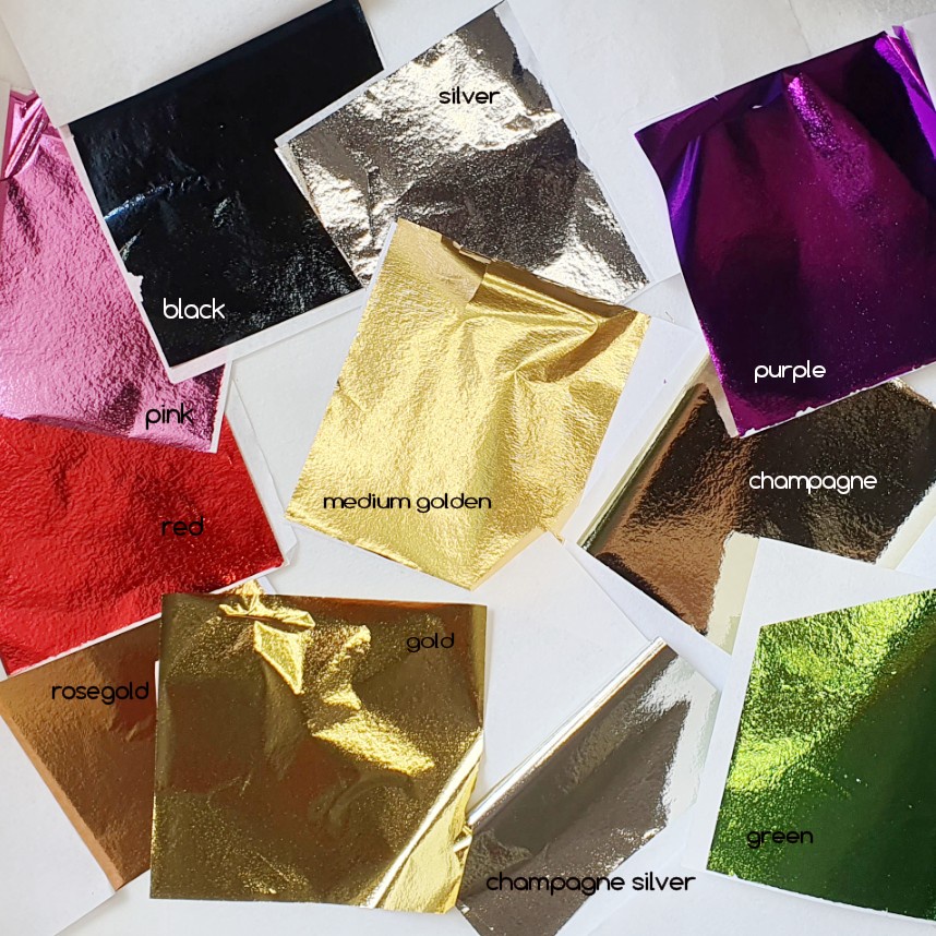 Jual Foil Paper Lembaran SURGA Resin Imitasi Champagne Silver Sheets ...