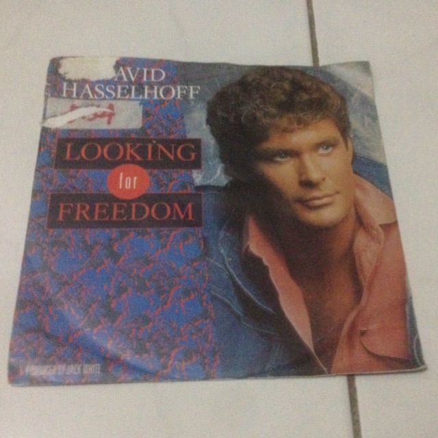Jual Sold Piringan hitam single David Hasselhoff Looking For Freedom ...