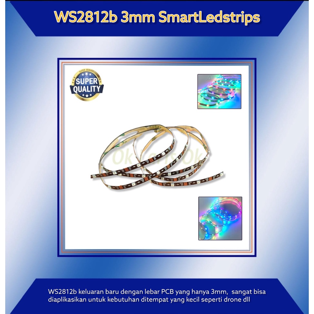 Jual RGB WS2812B 2020 Smartledstrip lebar PCB 3mm | Shopee Indonesia