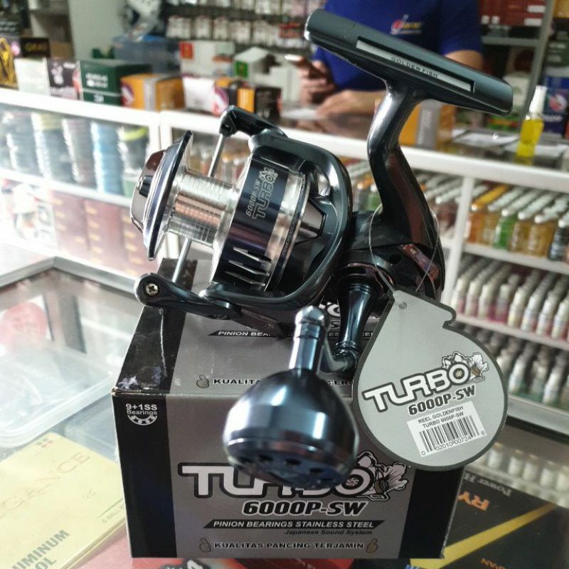 Jual REEL GOLDEN FISH TURBO SW 6000 P | Shopee Indonesia
