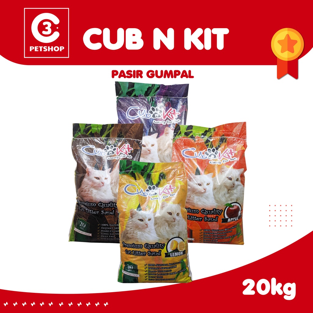 Jual Pasir kucing Gumpal Cub N Kit 20kg ALL VARIAN (Grab Gosend ...
