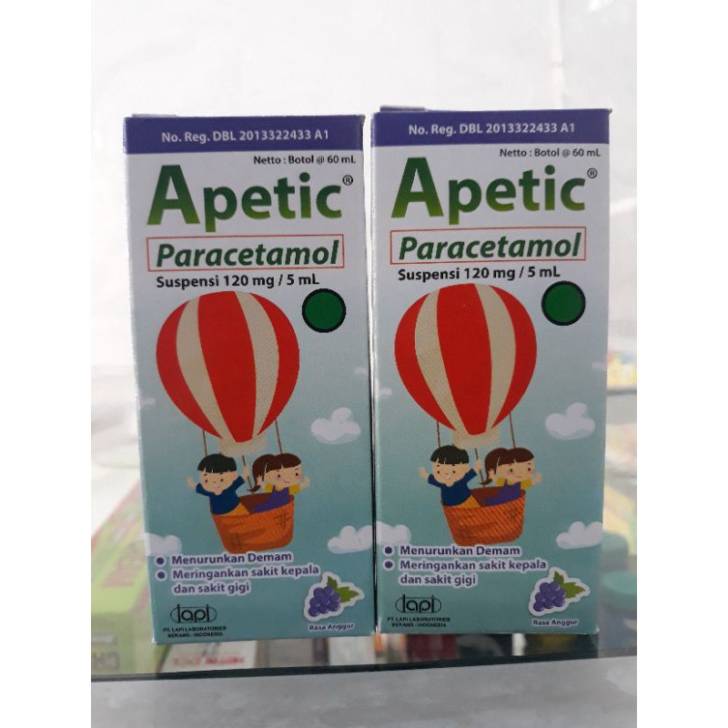 Jual APETIC Paracetamol Sirup & Drop VARIANT, obat penurun panas anak ...