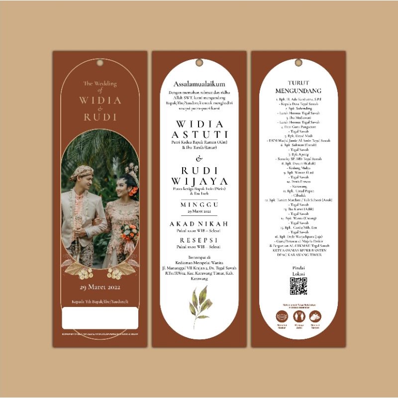 Jual Undangan Hang Tag Unik Viral, Undangan Rustic Aesthetic | Shopee ...